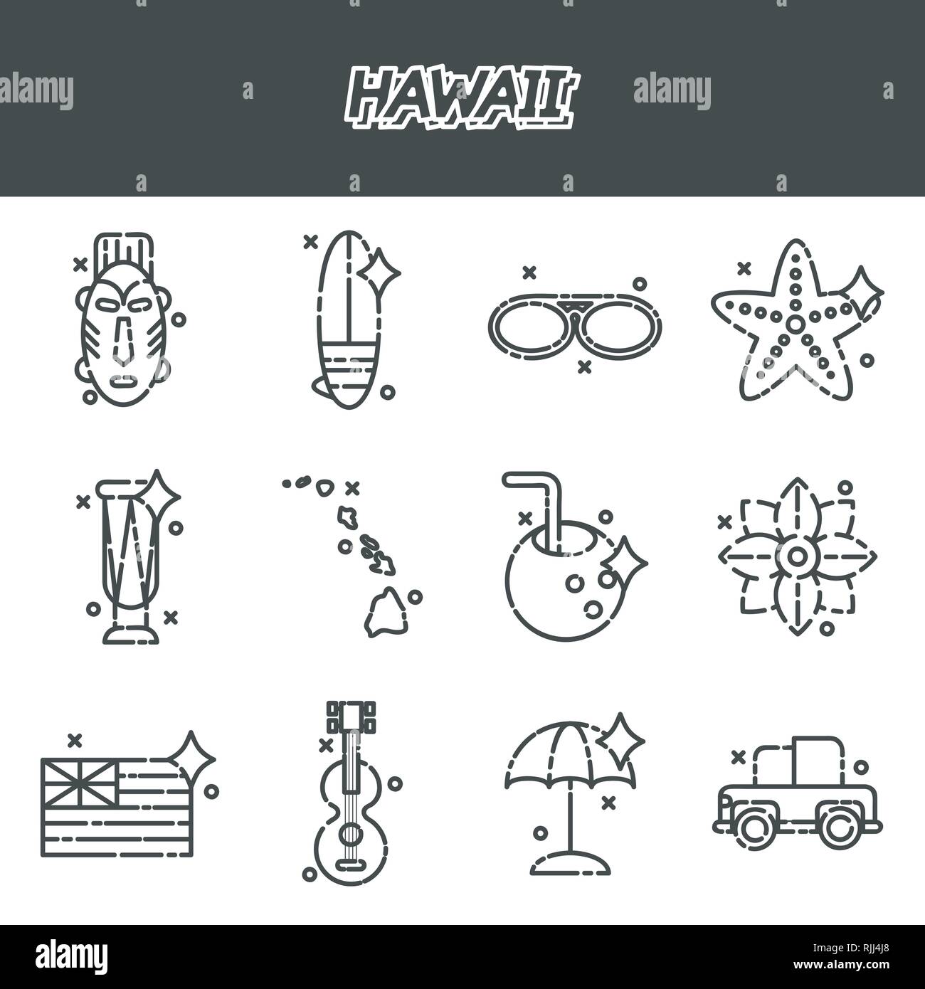 Tiki drink icon hi-res stock photography and images - Alamy