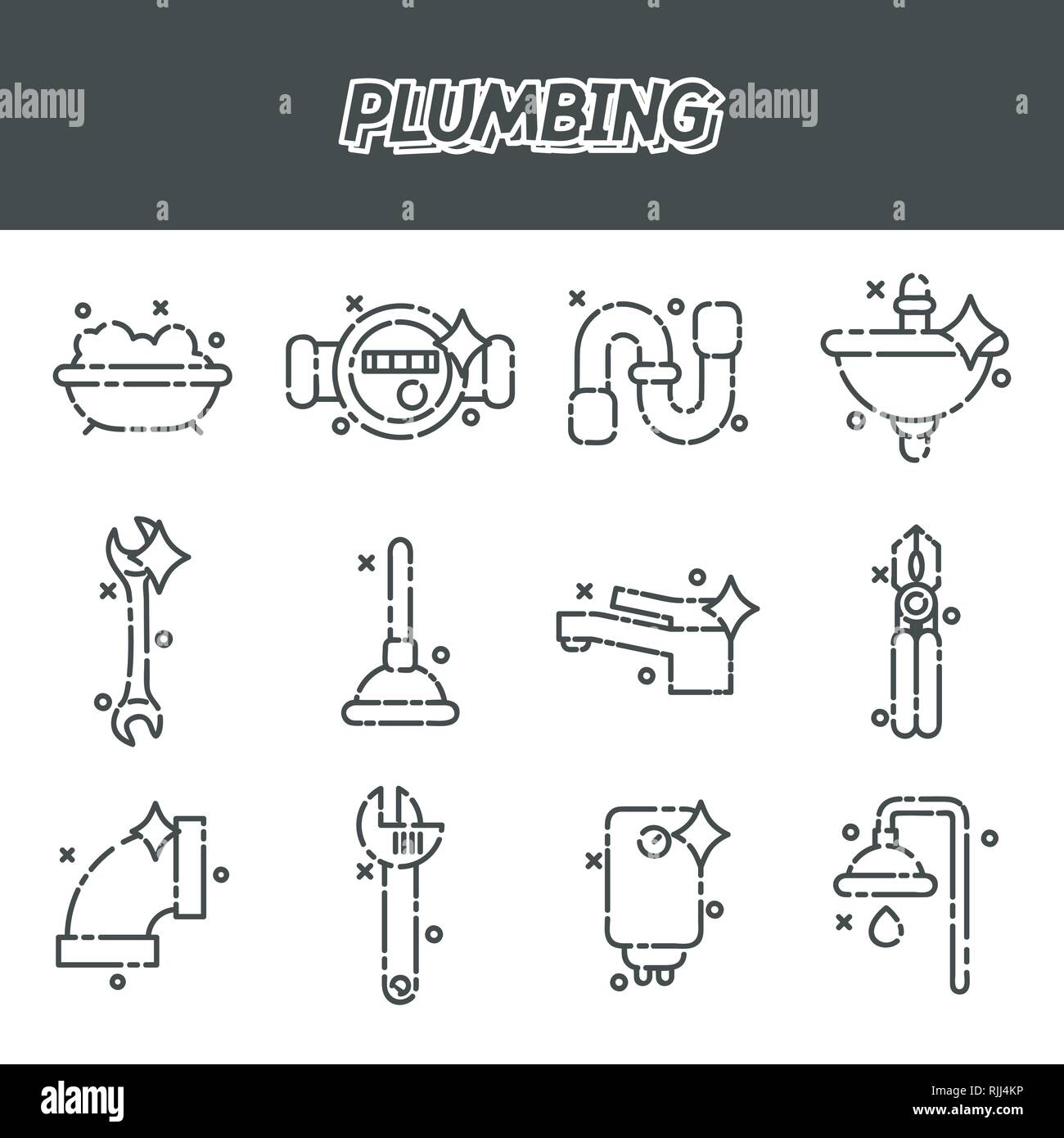 Pipe cleaning device Stock Vector Images - Alamy
