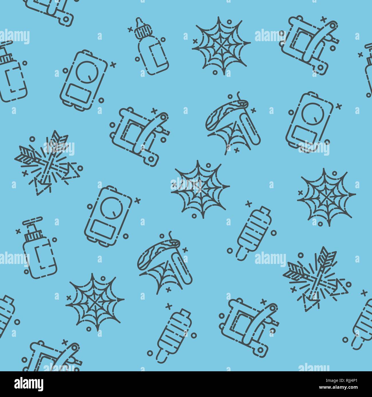 Tattoo icons set . Vector illustration EPS 10 Stock Vector Image & Art ...