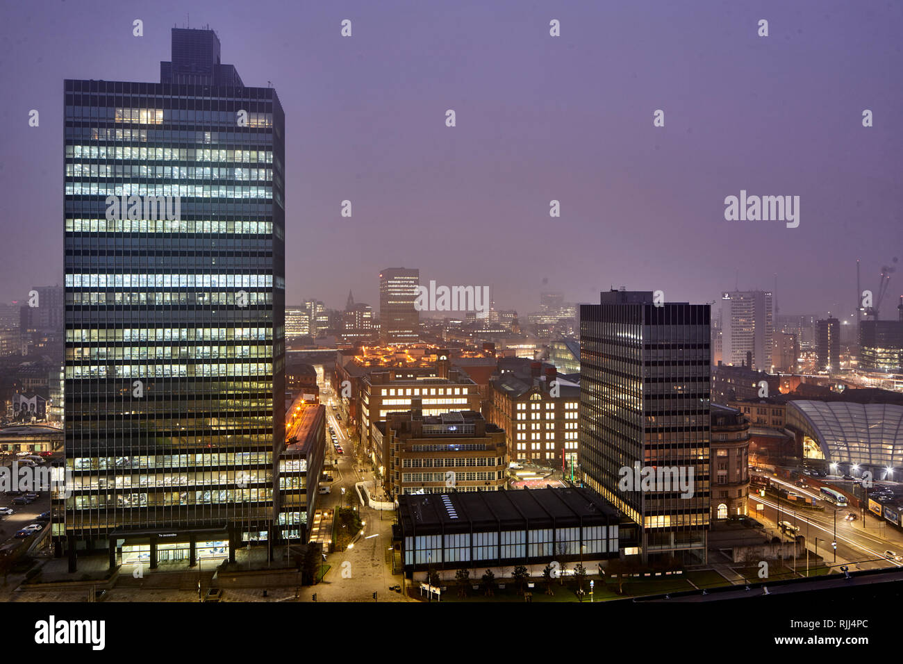 View from One Angel Square at the Grade II listed CIS Tower and the ...