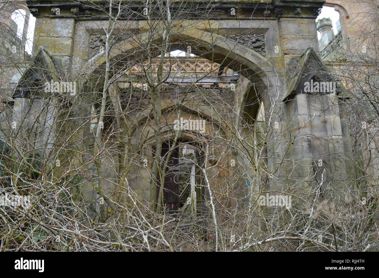 The striking ruins of Crawford Priory, Springfield, Cupar, Fife ...