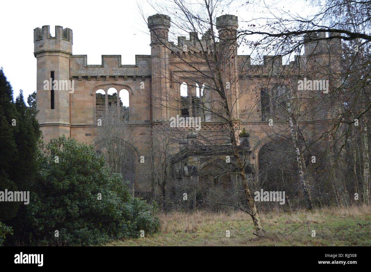 The striking ruins of Crawford Priory, Springfield, Cupar, Fife ...