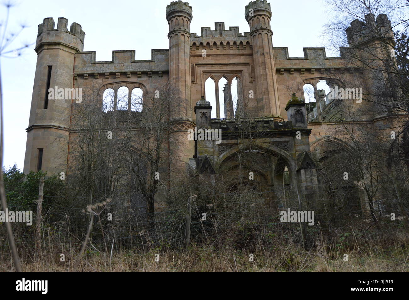 The striking ruins of Crawford Priory, Springfield, Cupar, Fife ...