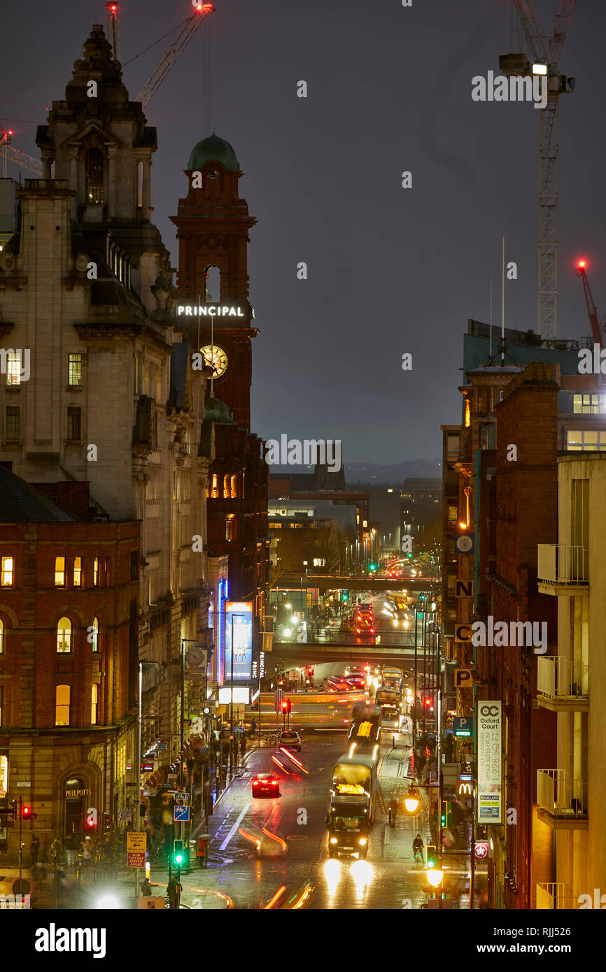 Manchester city centre skyline panoramic view across the rooftops from ...