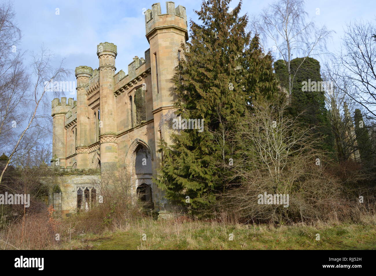The striking ruins of Crawford Priory, Springfield, Cupar, Fife ...