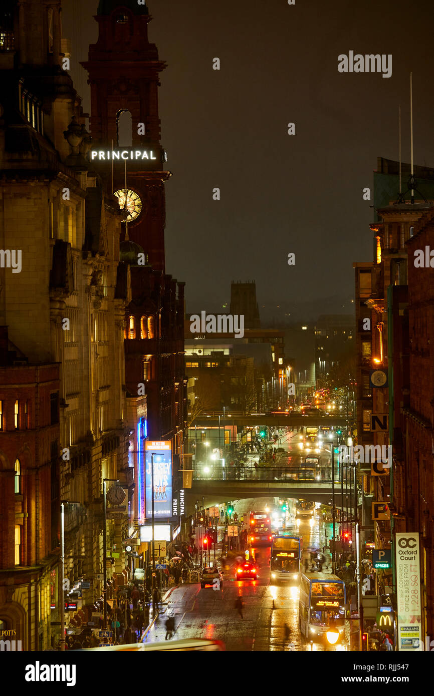 Manchester city centre skyline panoramic view across the rooftops from ...