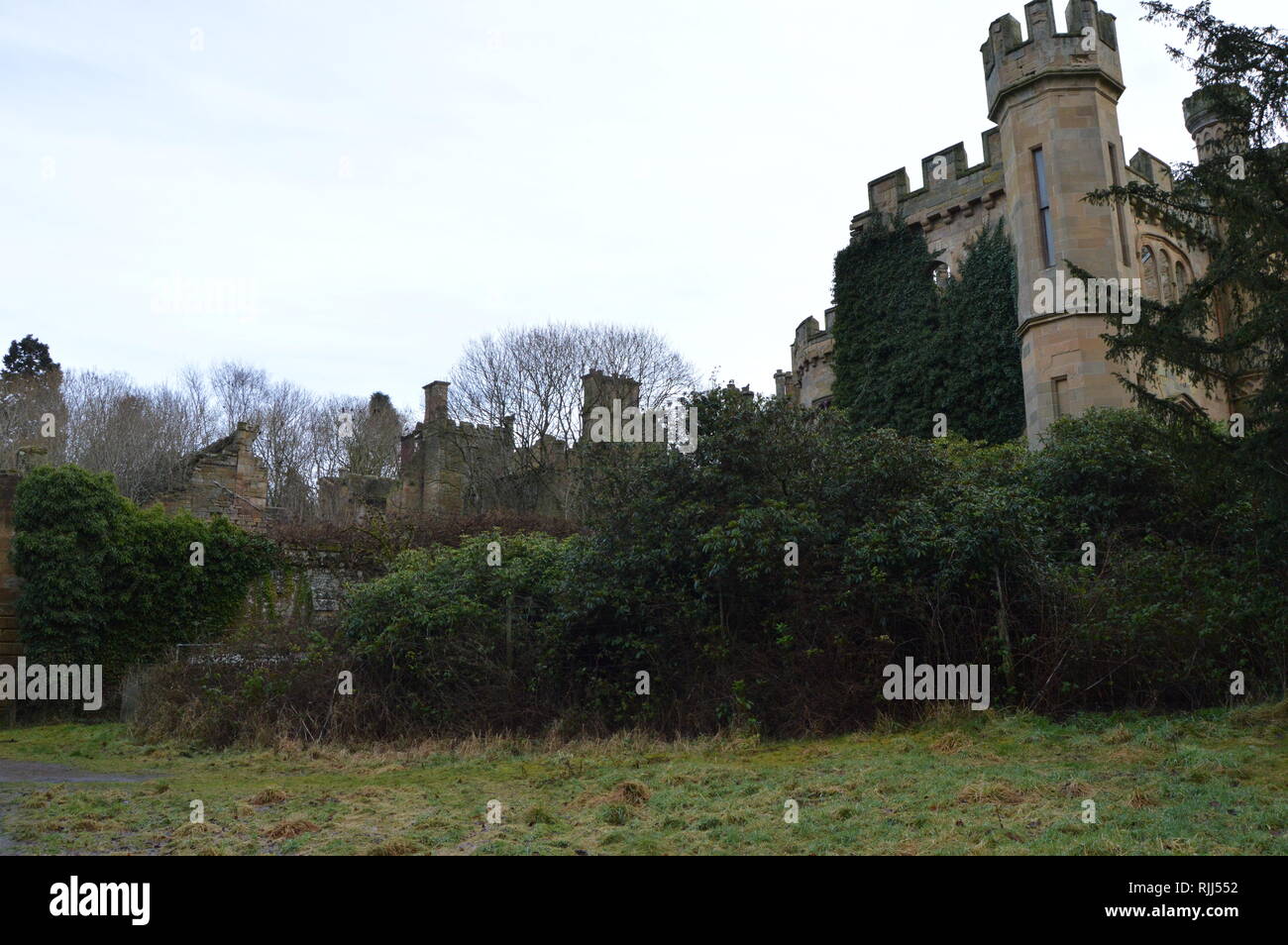 The striking ruins of Crawford Priory, Springfield, Cupar, Fife ...