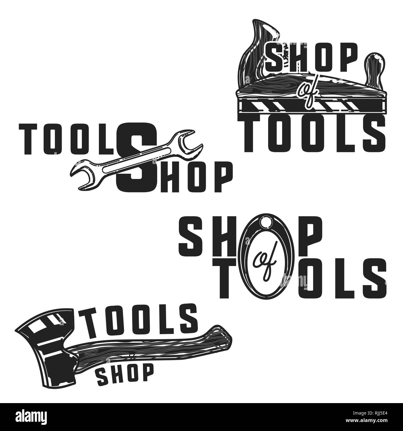 Vintage toolbox illustration Black and White Stock Photos & Images - Alamy