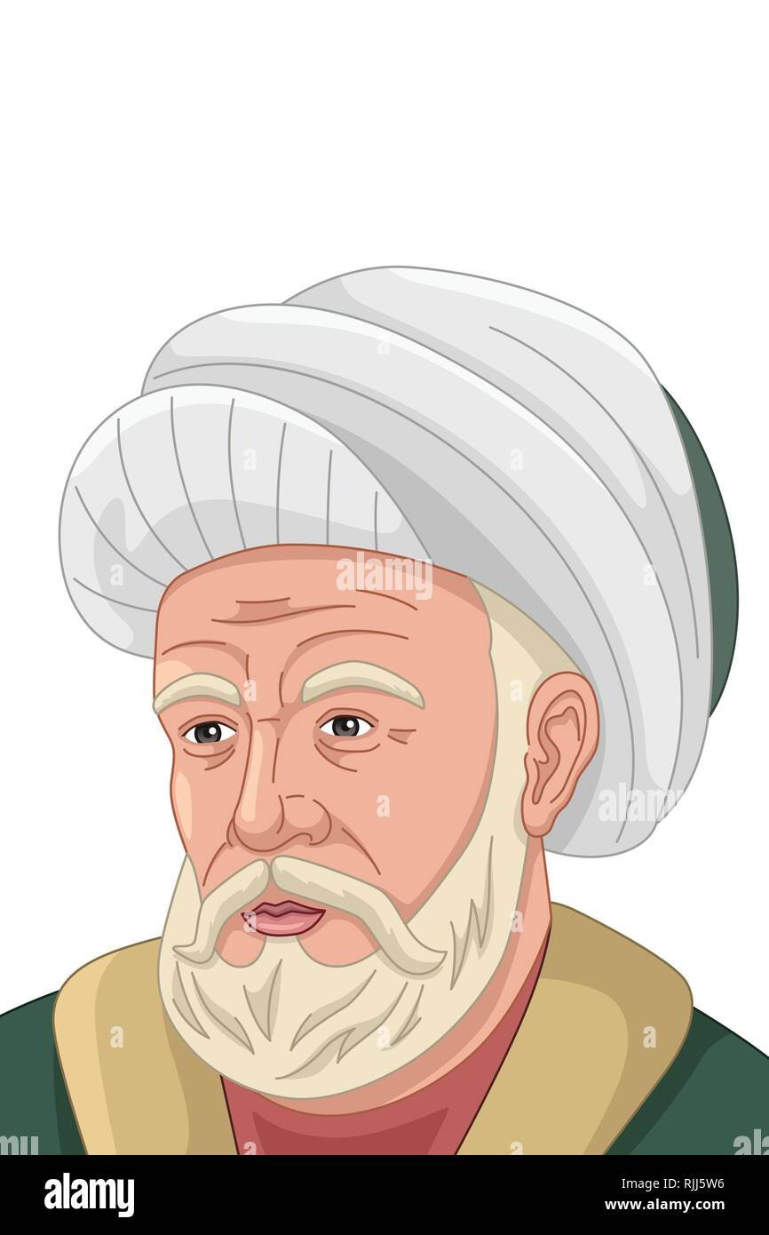 A vector illustration of Al-Farabi Muslim Philosopher Stock Vector ...