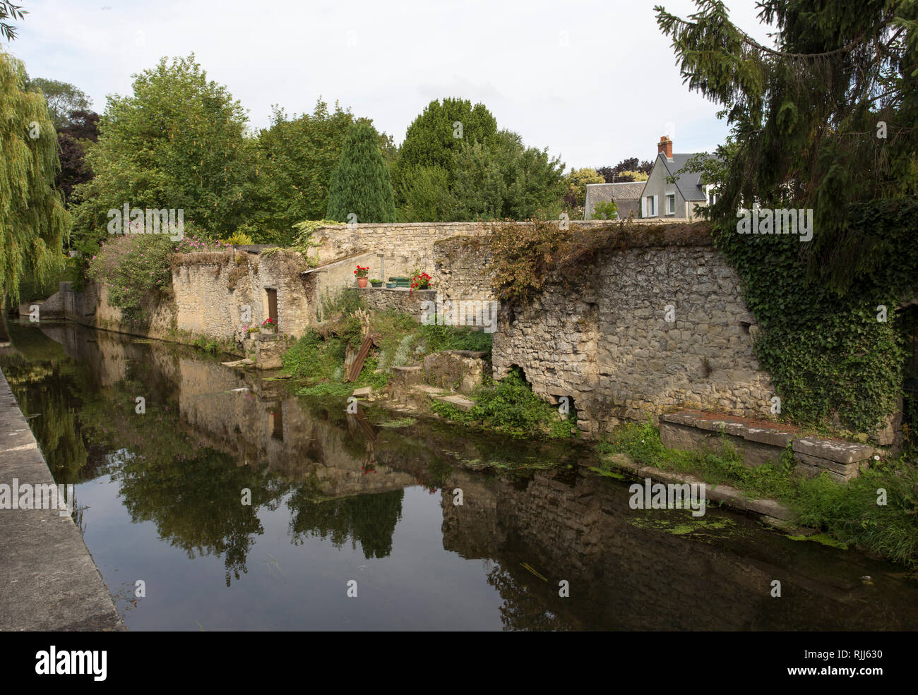 The small river view in Bayeux, France Stock Photo - Alamy