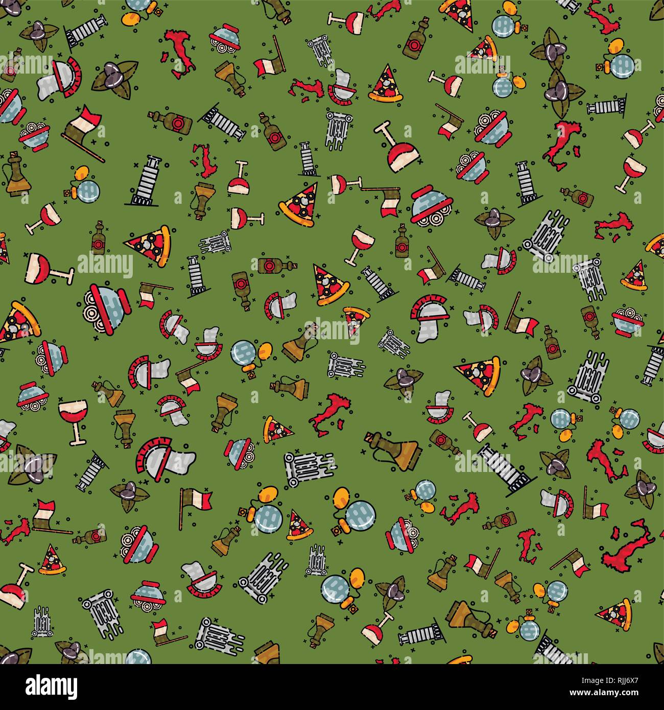 Italy set pattern. Vector illustration EPS 10 Stock Vector Image & Art ...