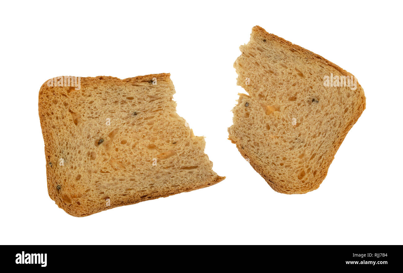 Broken toast bread Cut Out Stock Images & Pictures - Alamy