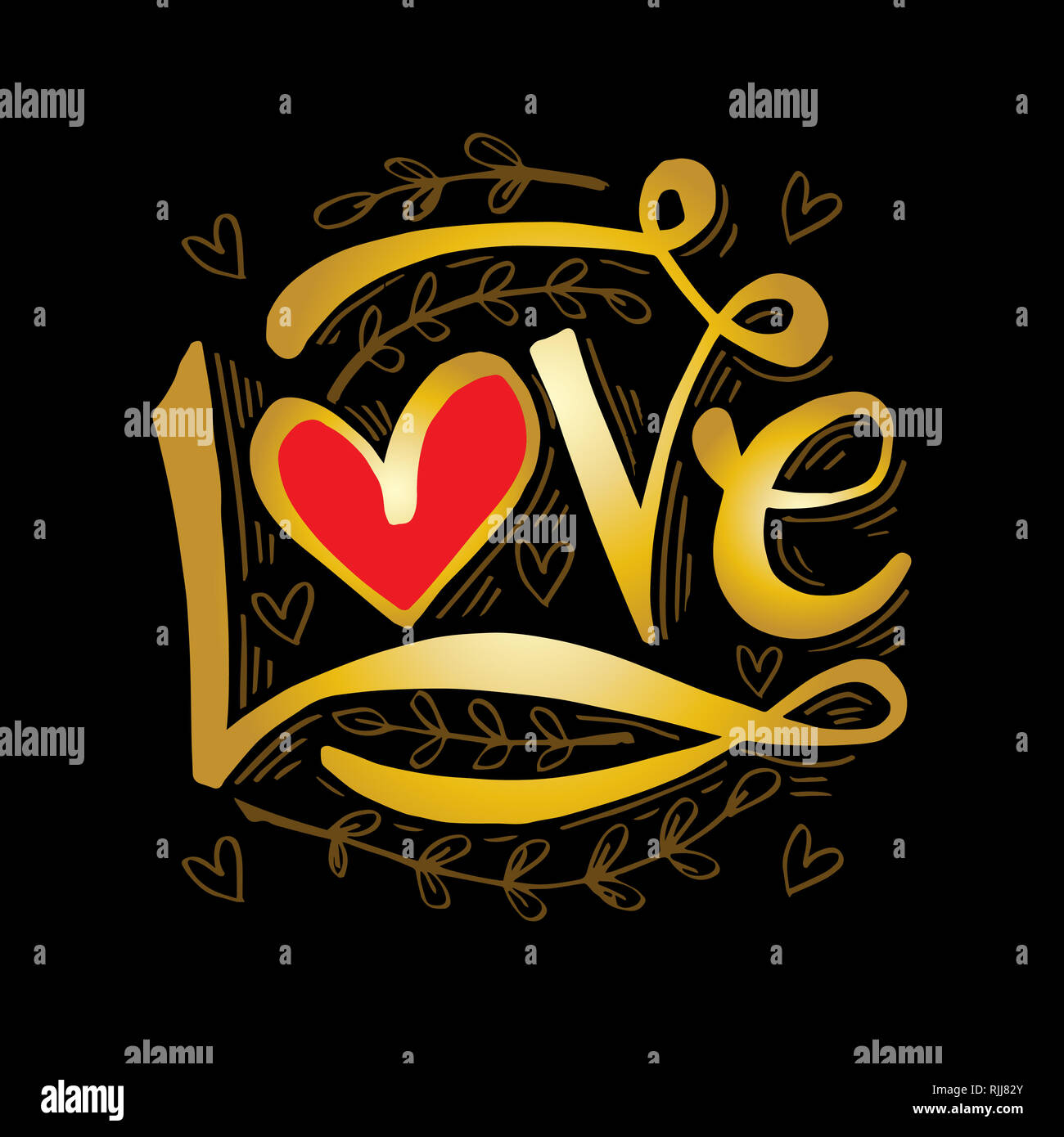 Hand drawn love doodles hi-res stock photography and images - Alamy