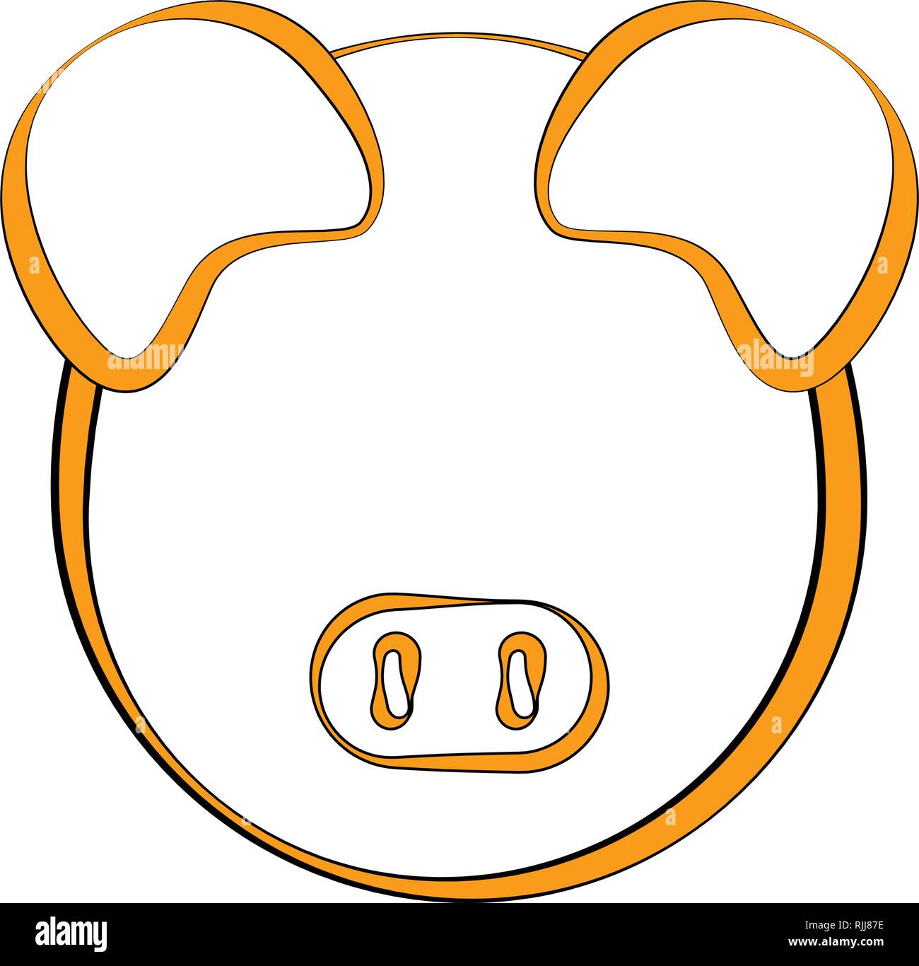Outline of a pig head Stock Vector Image & Art - Alamy