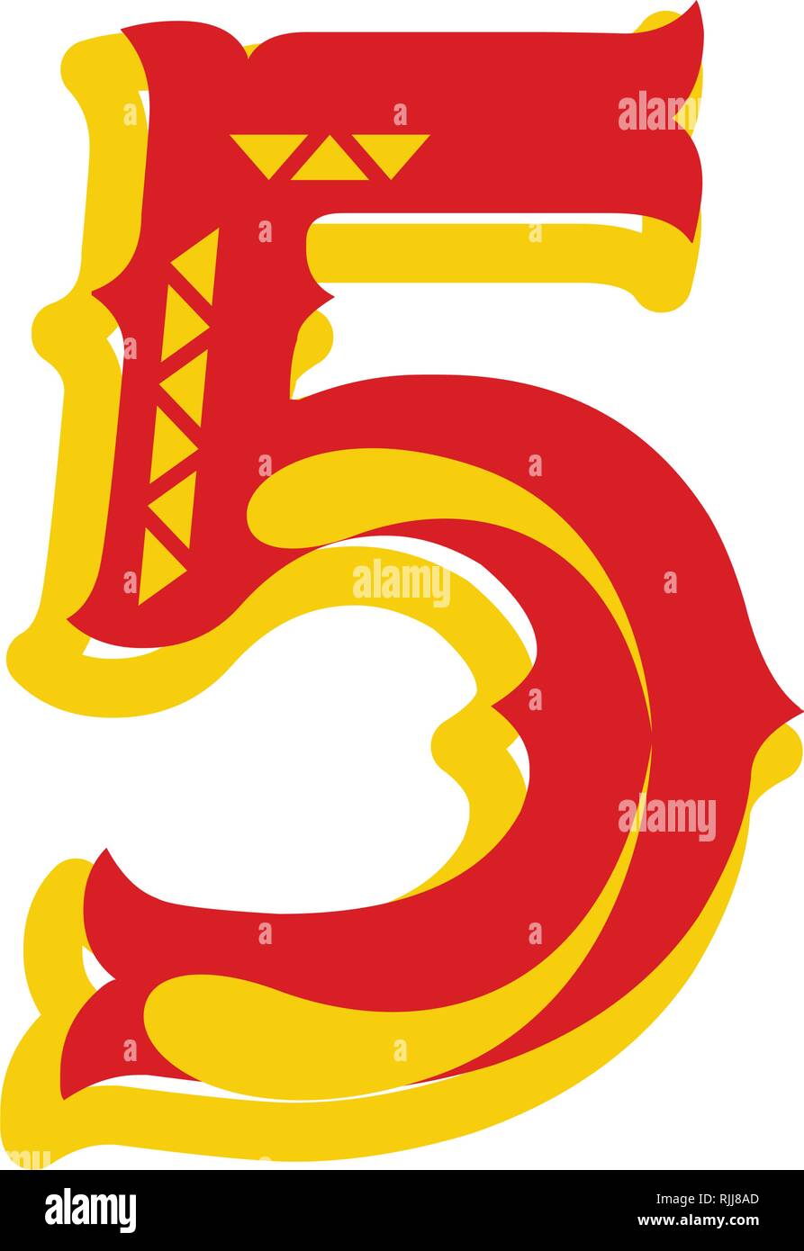 Isolated textured five symbol Stock Vector Image & Art - Alamy