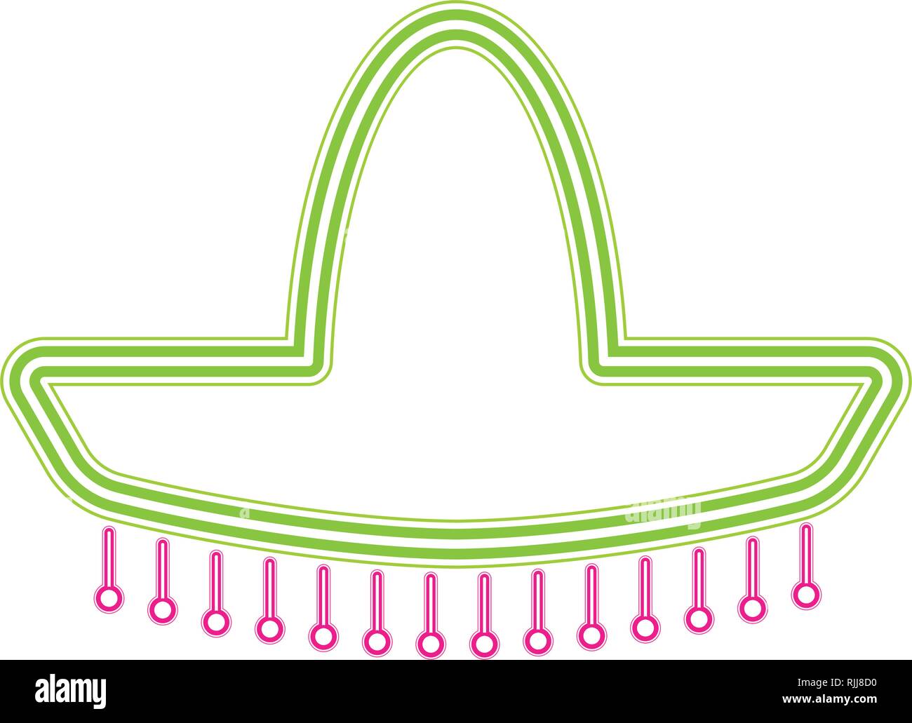 Bright party hat isolated Stock Vector Images - Alamy