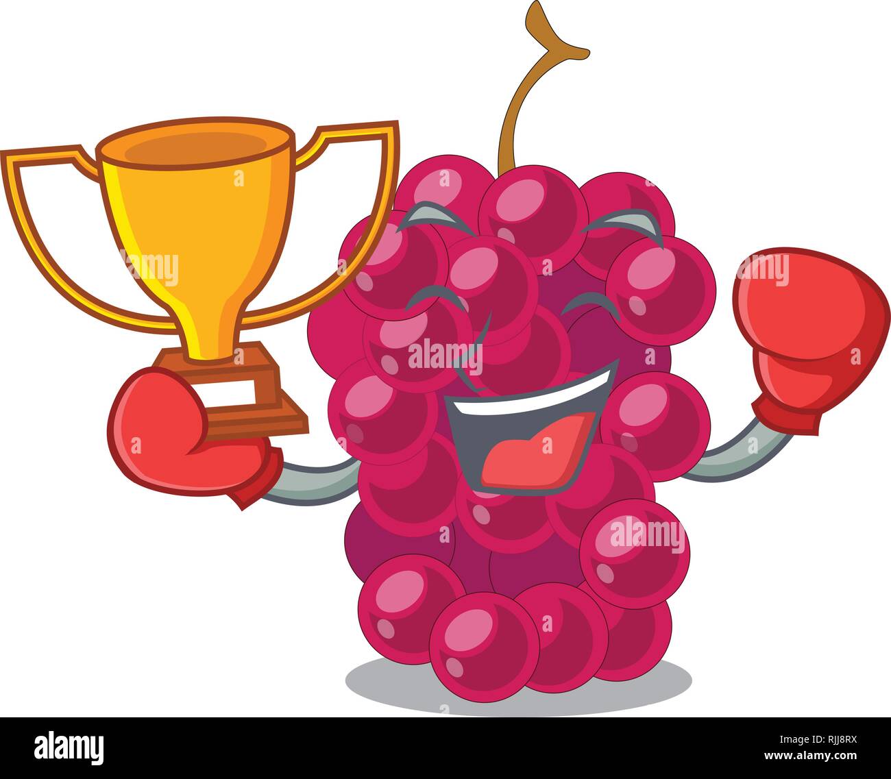 Boxing winner mulbery fruit isolated with the cartoons Stock Vector ...