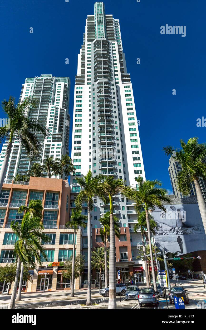 Skyline, Biscayne Boulevard, Downtown, Miami, Miami-Dade County ...
