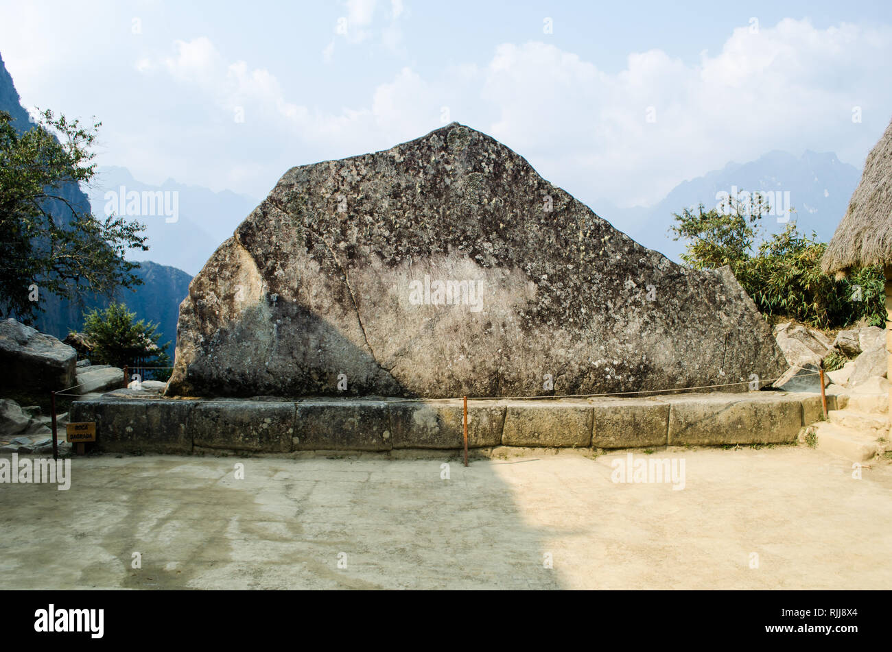 The Sacred Rock at Machu Picchu Stock Photo - Alamy
