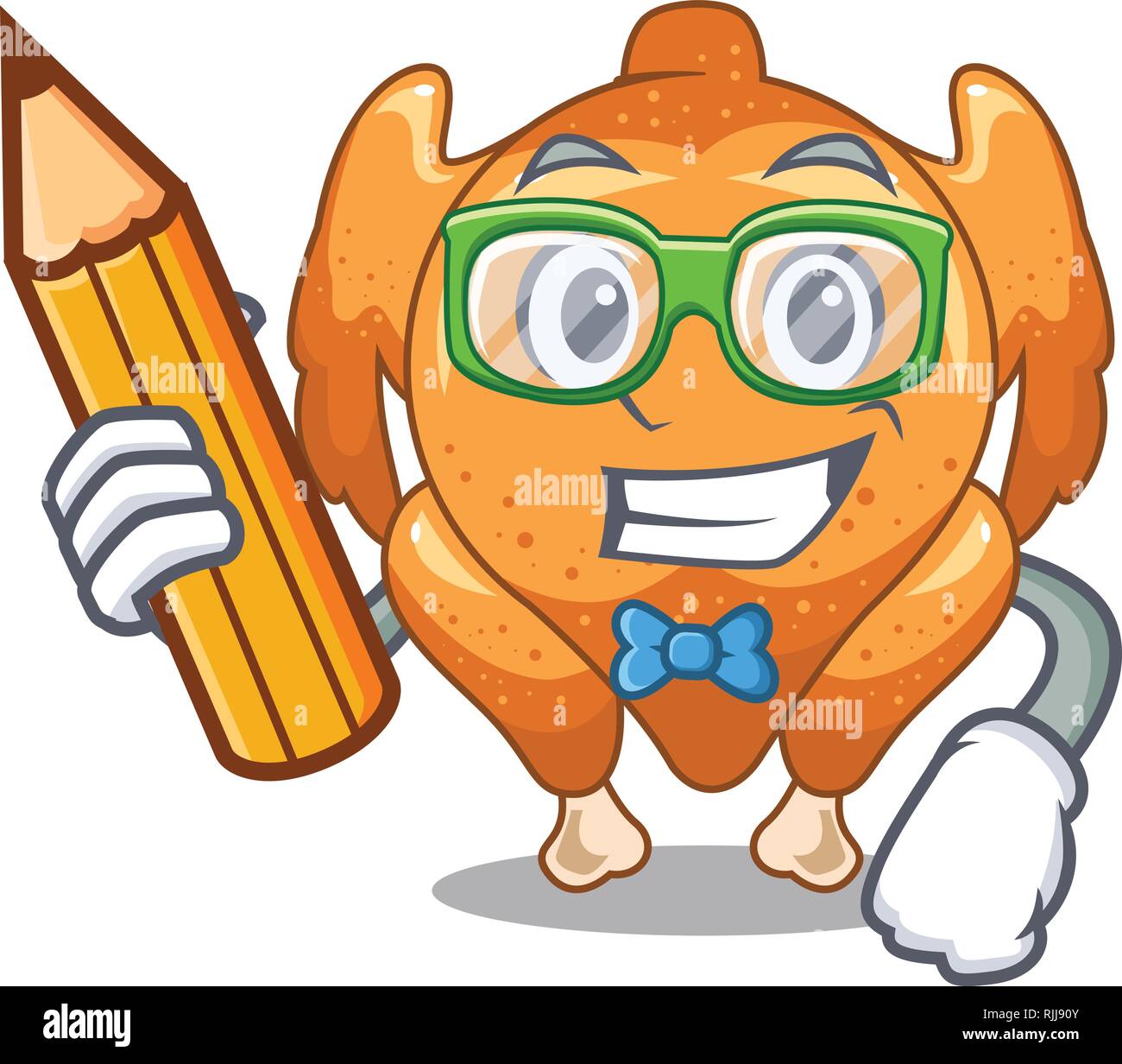 Student roast chicken served the cartoon table Stock Vector Image & Art ...