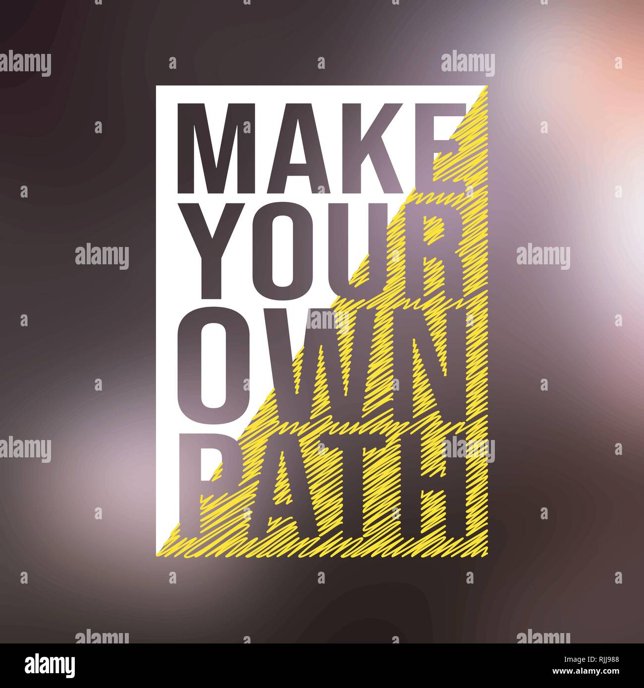 make your own path. Life quote with modern background vector Stock ...
