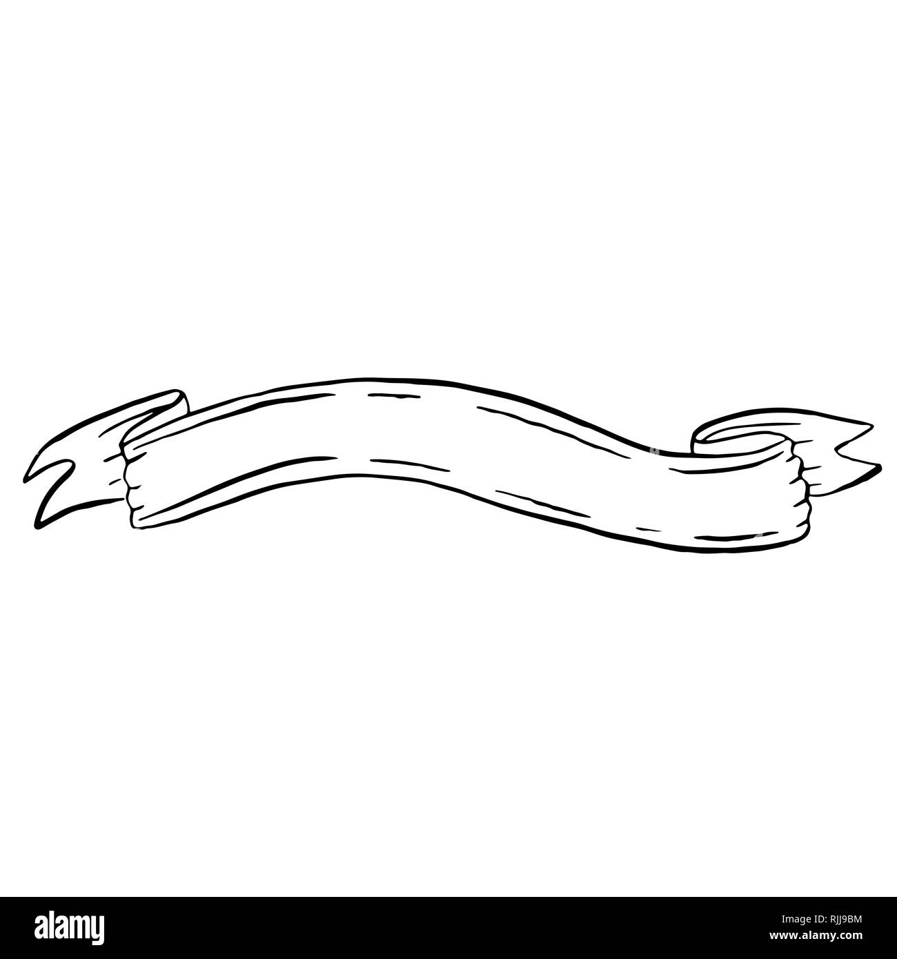 Vector illustration paper banner Black and White Stock Photos & Images ...