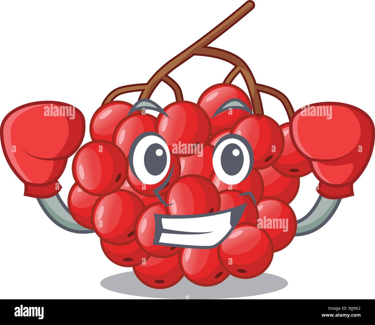 Boxing rowan berries fruit on cartoon wood Stock Vector Image & Art - Alamy
