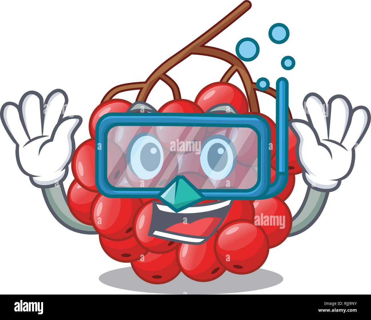 Diving tree rowan berries the characters shape Stock Vector Image & Art ...