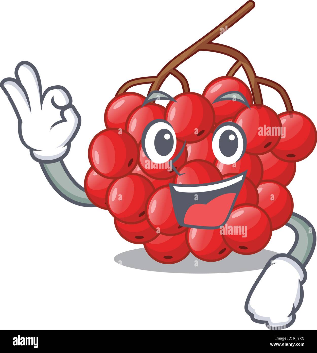 Okay tree rowan berries the characters shape Stock Vector Image & Art ...