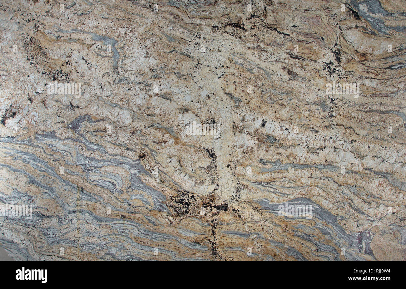 Natural stone beige granite with gray stripes, Golden cascade Stock ...