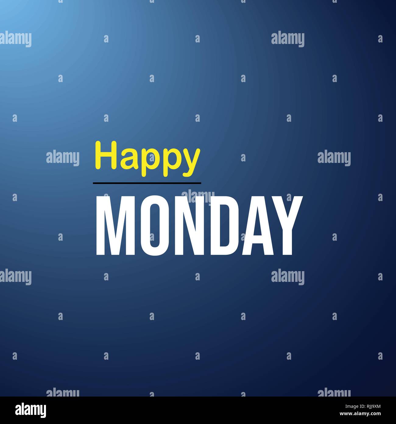 happy Monday. Life quote with modern background vector illustration ...