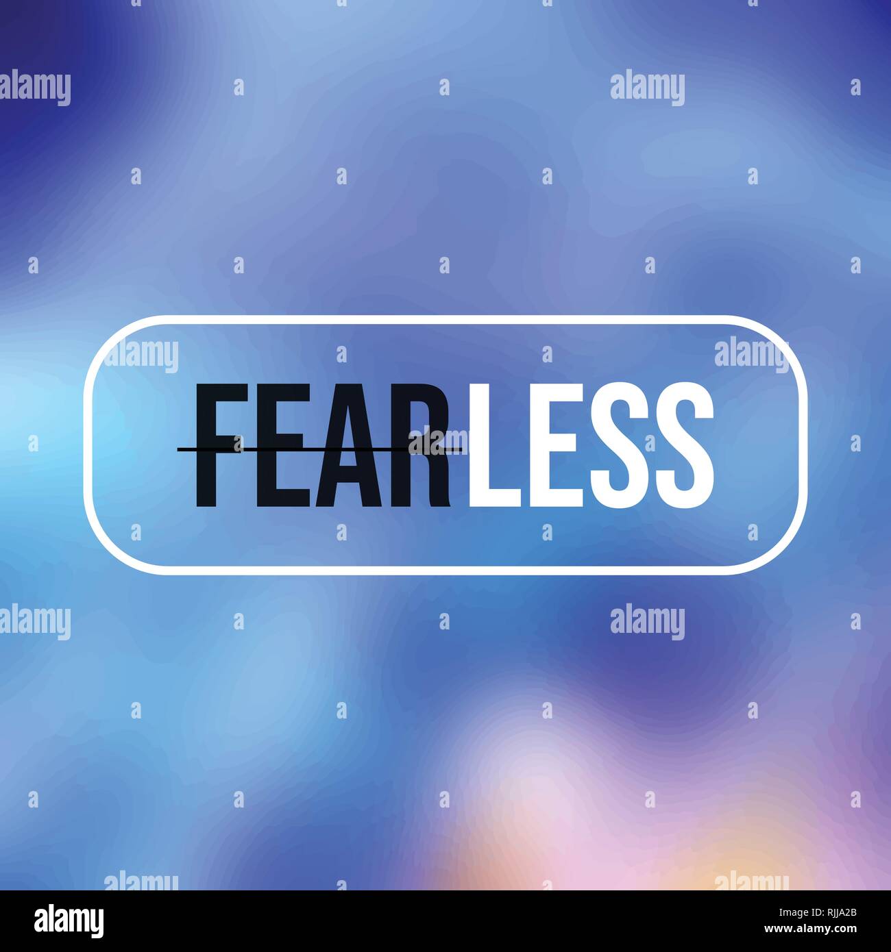 fearless. Life quote with modern background vector illustration Stock ...