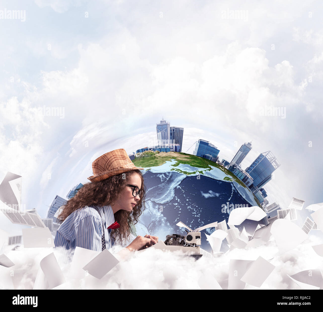 Creative inspiration of young female writer Stock Photo - Alamy