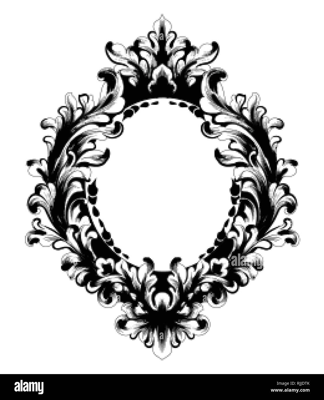 Old french frames Stock Vector Images - Alamy