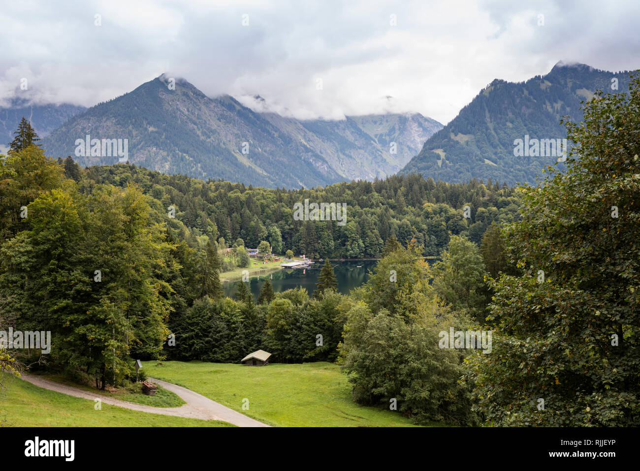 Freibergsee, Oberstdorf, Stillachtal, Allgäu, Allgäuer Alps, Bavaria ...