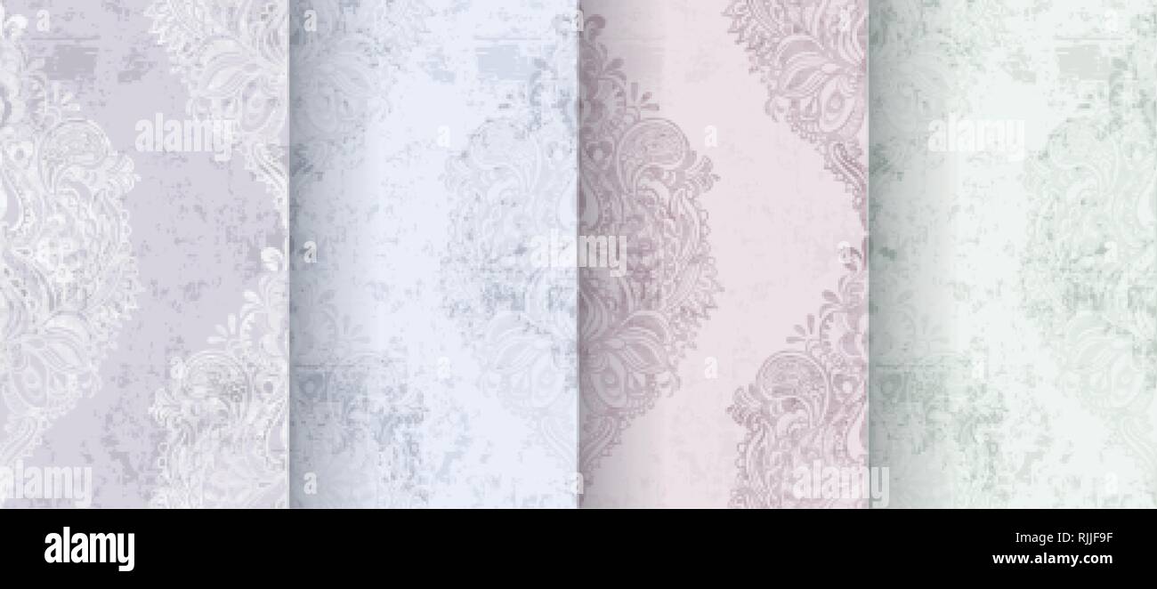 Rococo patterns set Vector. Floral ornament decoration. Royal ements ...