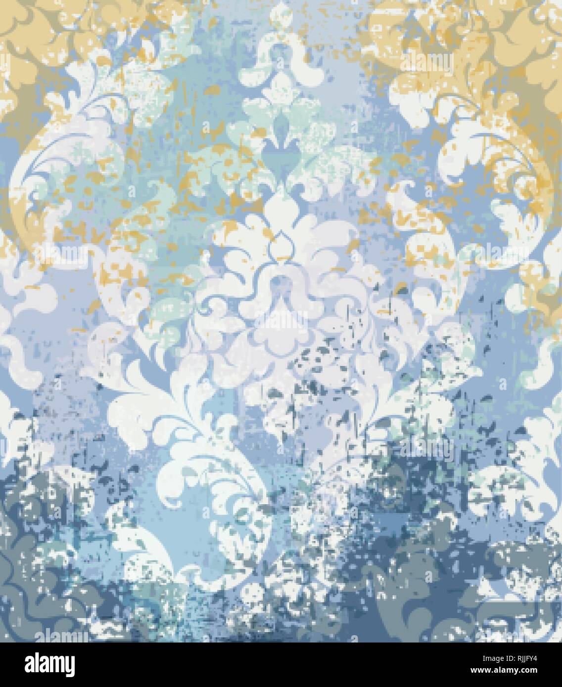 Rococo texture pattern Vector. Floral ornament decoration old effect ...