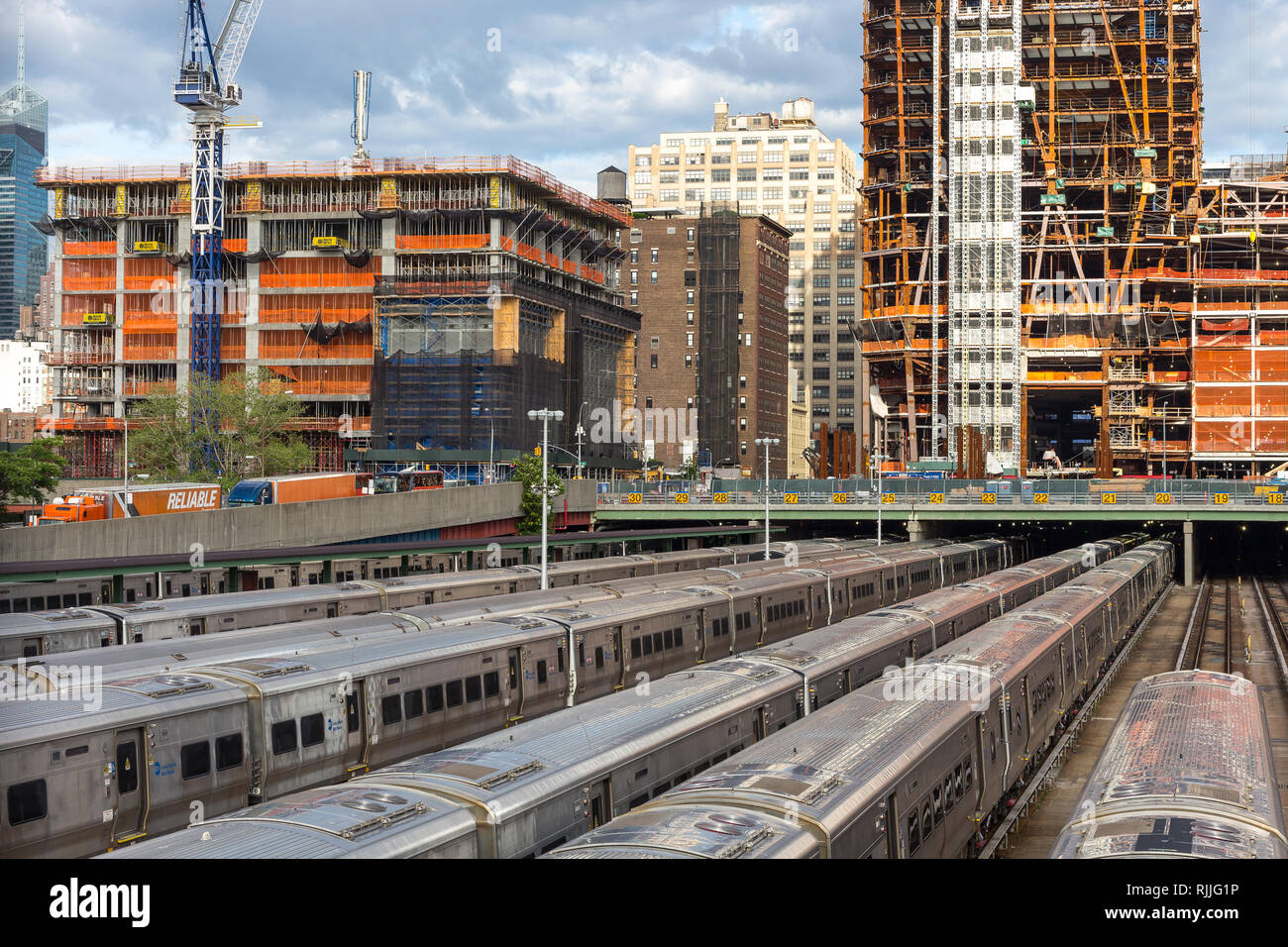 Parking trains in New York City, USA Stock Photo - Alamy
