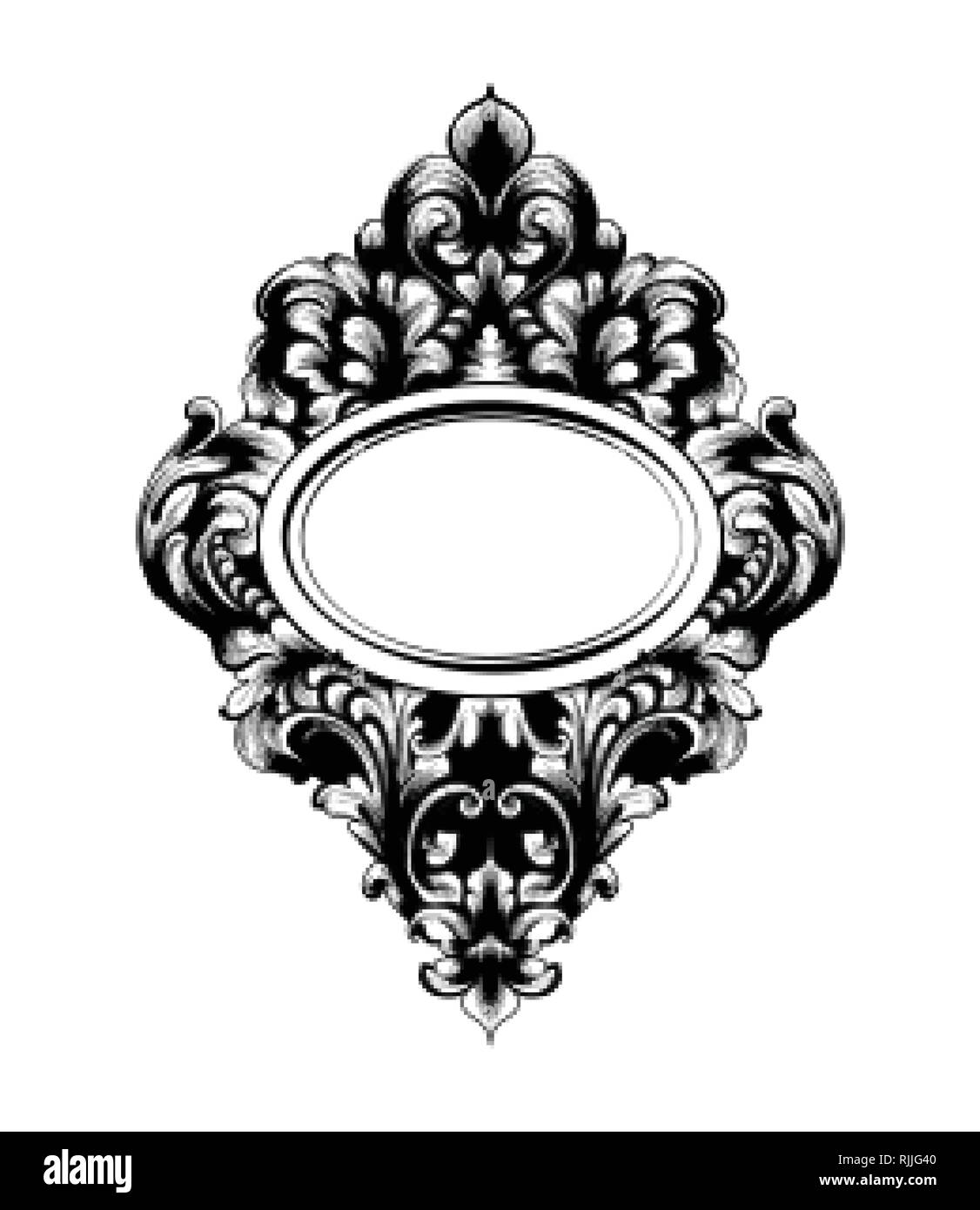Old french frames Stock Vector Images - Alamy