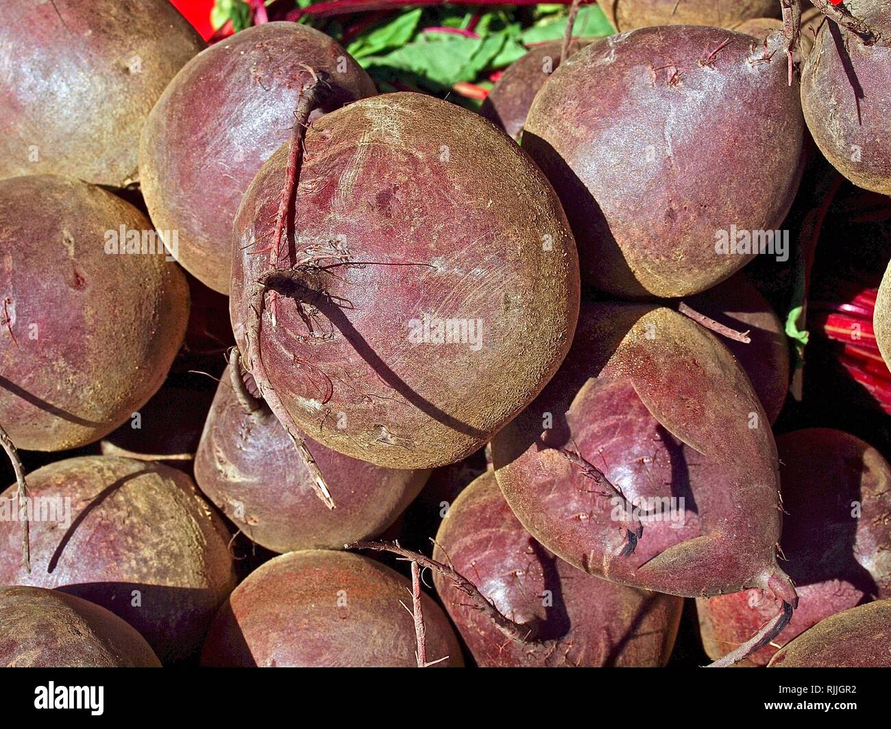 Fresh raw whole beetroot at a food market Stock Photo - Alamy