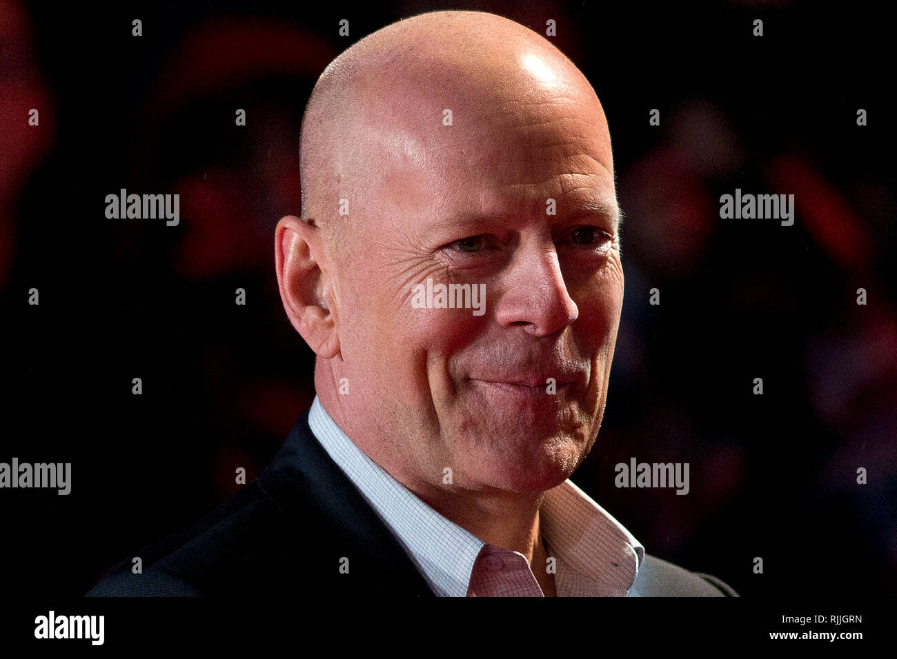 Bruce Willis at a film premiere in London on. Feb 2013 Stock Photo - Alamy