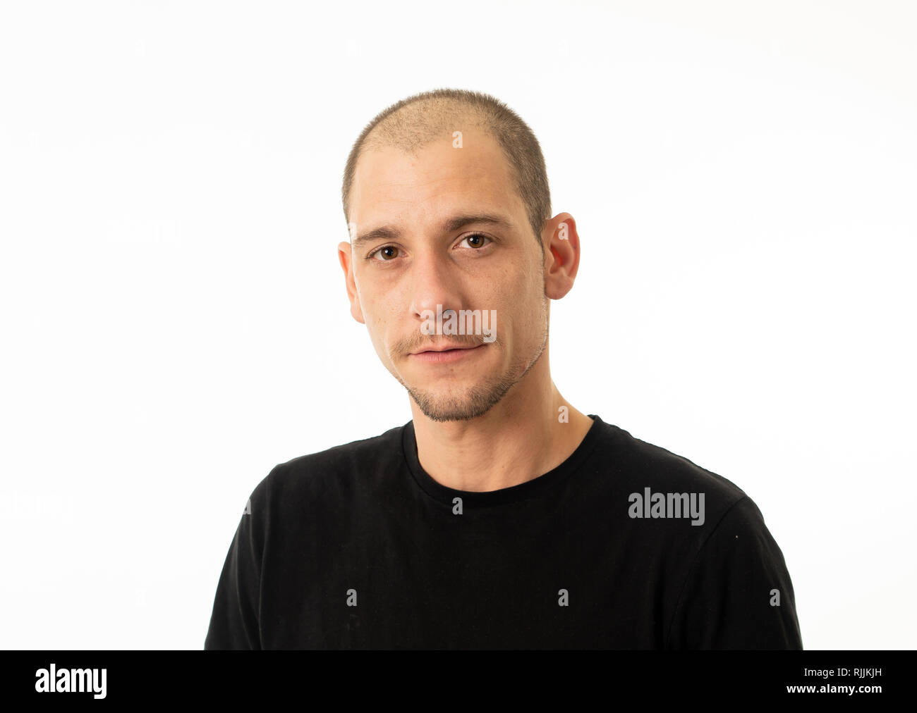 Human emotions and facial expressions. Close up of smiling and laughing ...