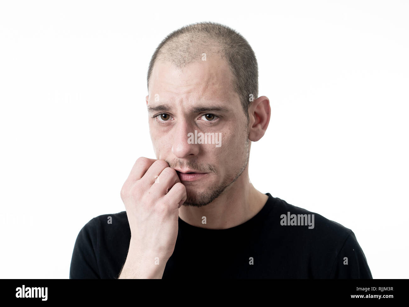 People portraits of human emotions and facial expressions. Young adult ...