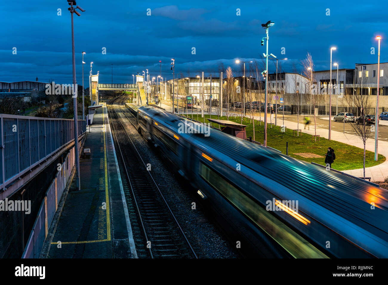 Dublin, Ireland – January 2019 Dublin’s new transportation hub for tram ...
