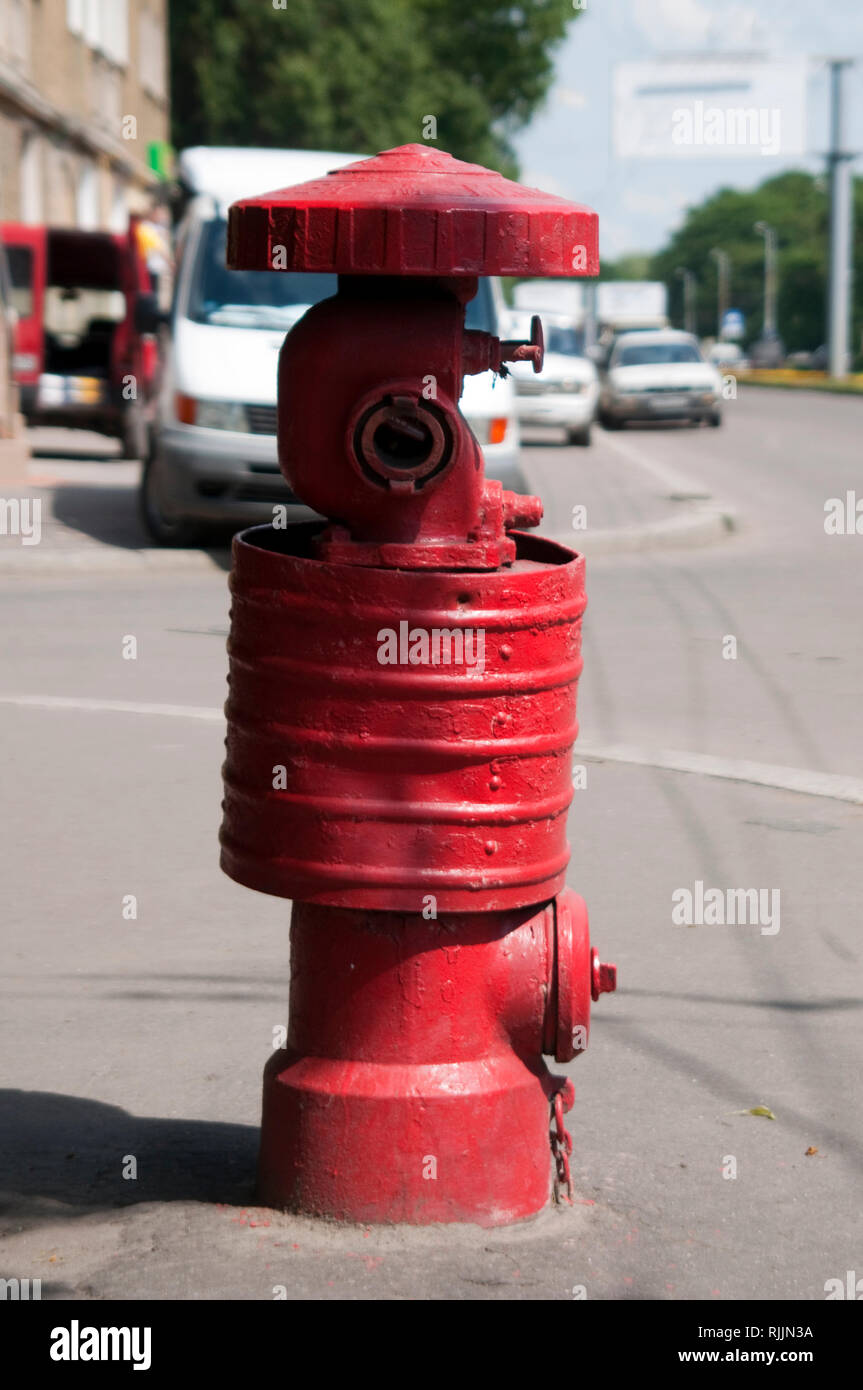 Vintage Red Fire Hydrant. High resolution image Stock Photo - Alamy