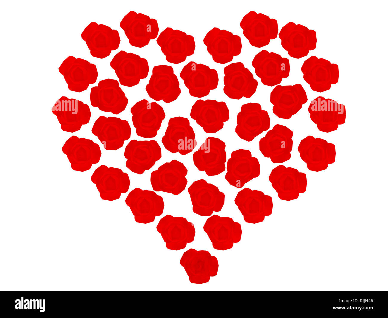 High resolution image red heart. 3d illustration over white backgrounds ...