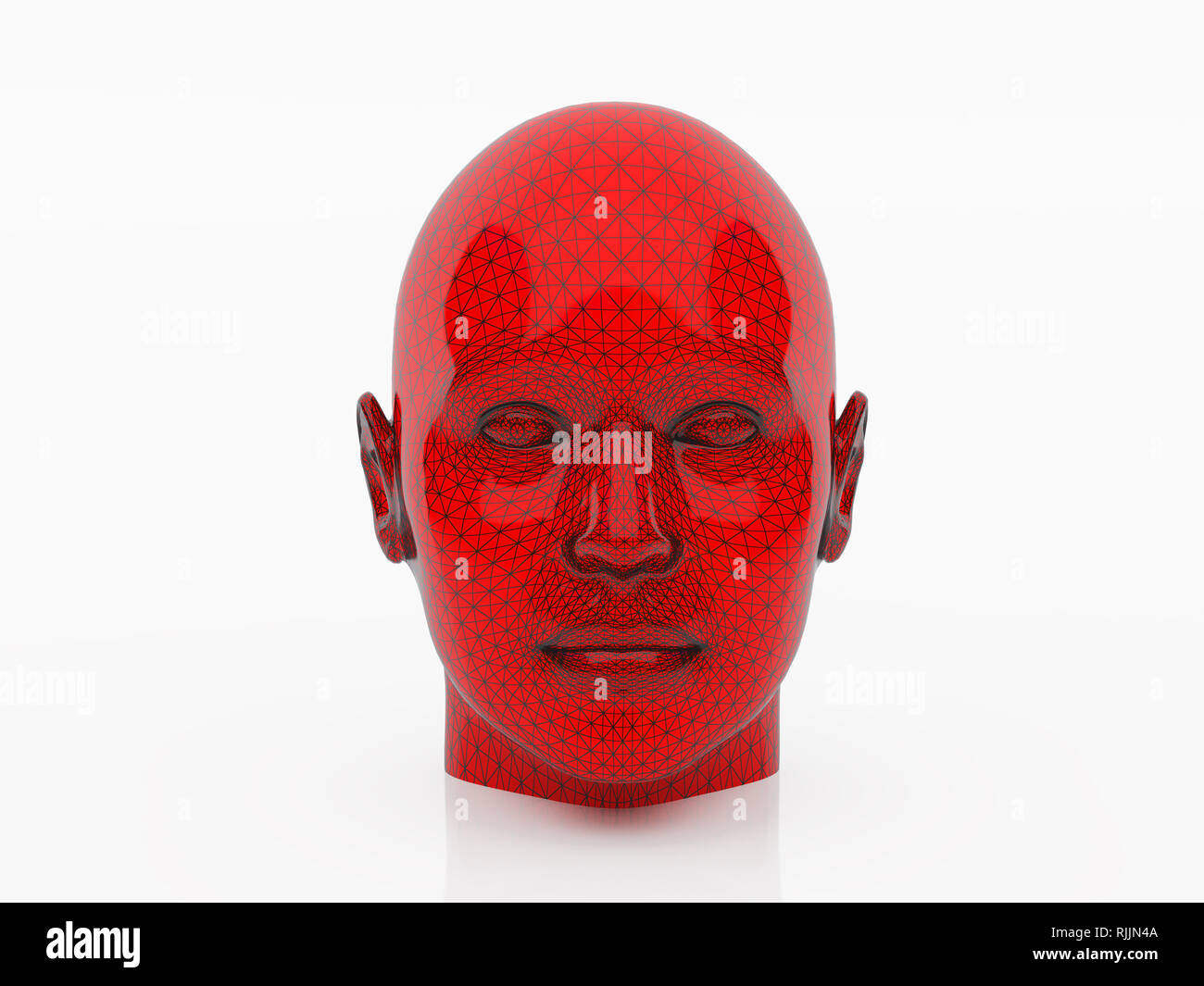 High resolution image head. 3d illustration over white backgrounds ...