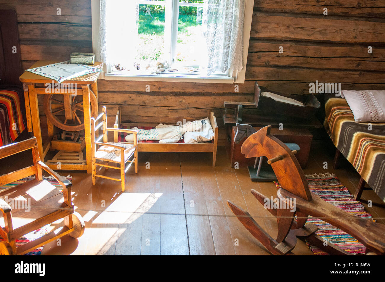 The interior of an old rural house Stock Photo - Alamy