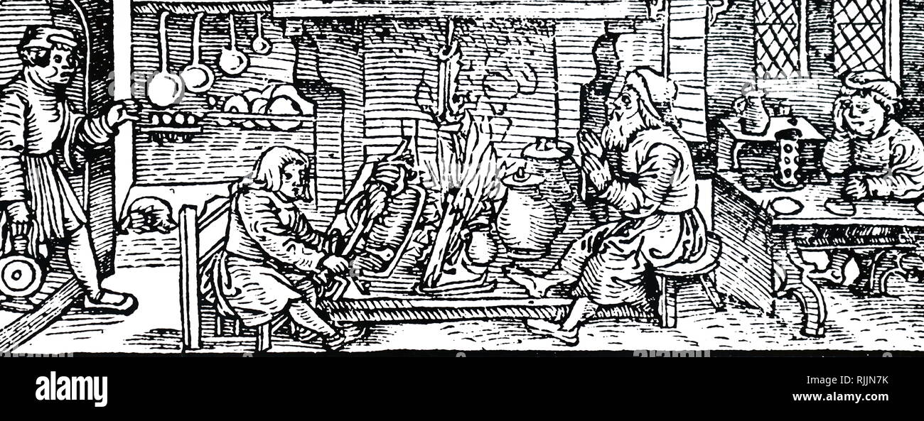 Kitchen scene 16th century hi-res stock photography and images - Alamy