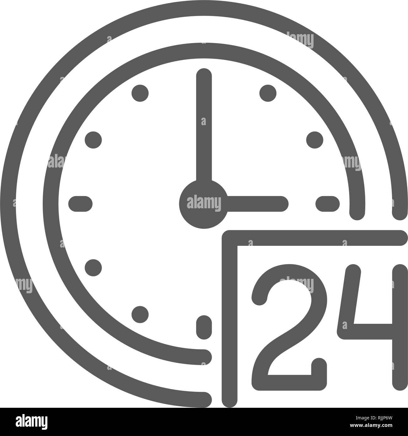 Time care icon outline Stock Vector Images - Alamy